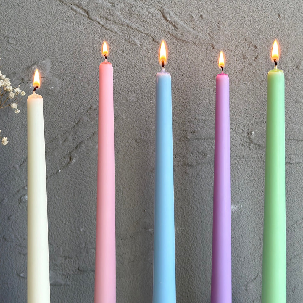 Colored Taper Candles 10'' (A Pair) – LA AROMA CANDLE CO.