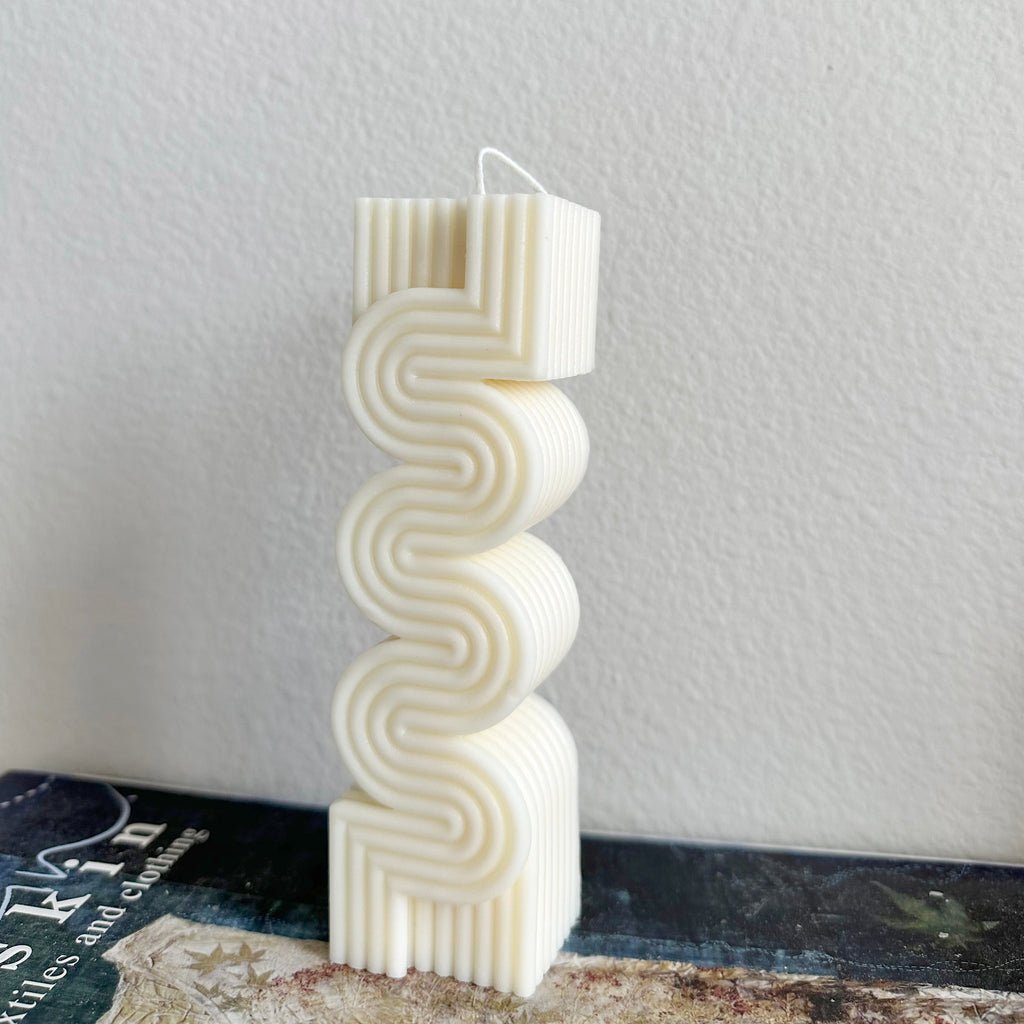 Wave Pillar Candle – LA AROMA CANDLE CO.