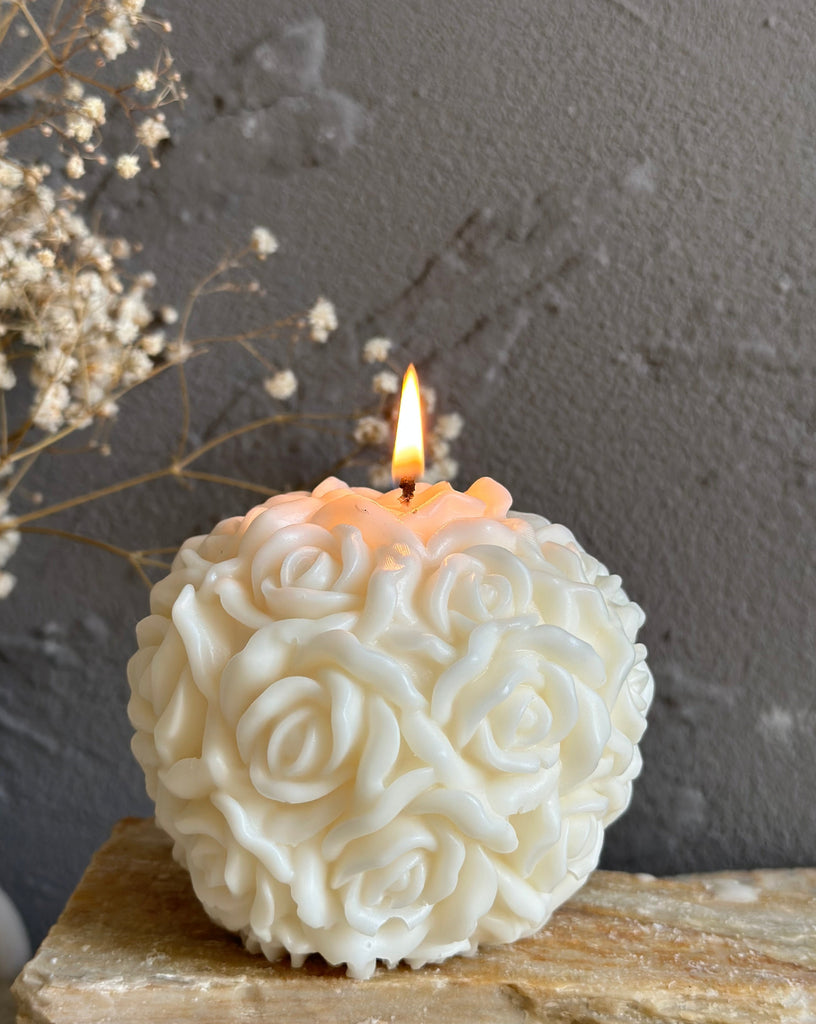 Big Rose Ball Candle(1pc) – LA AROMA CANDLE CO.